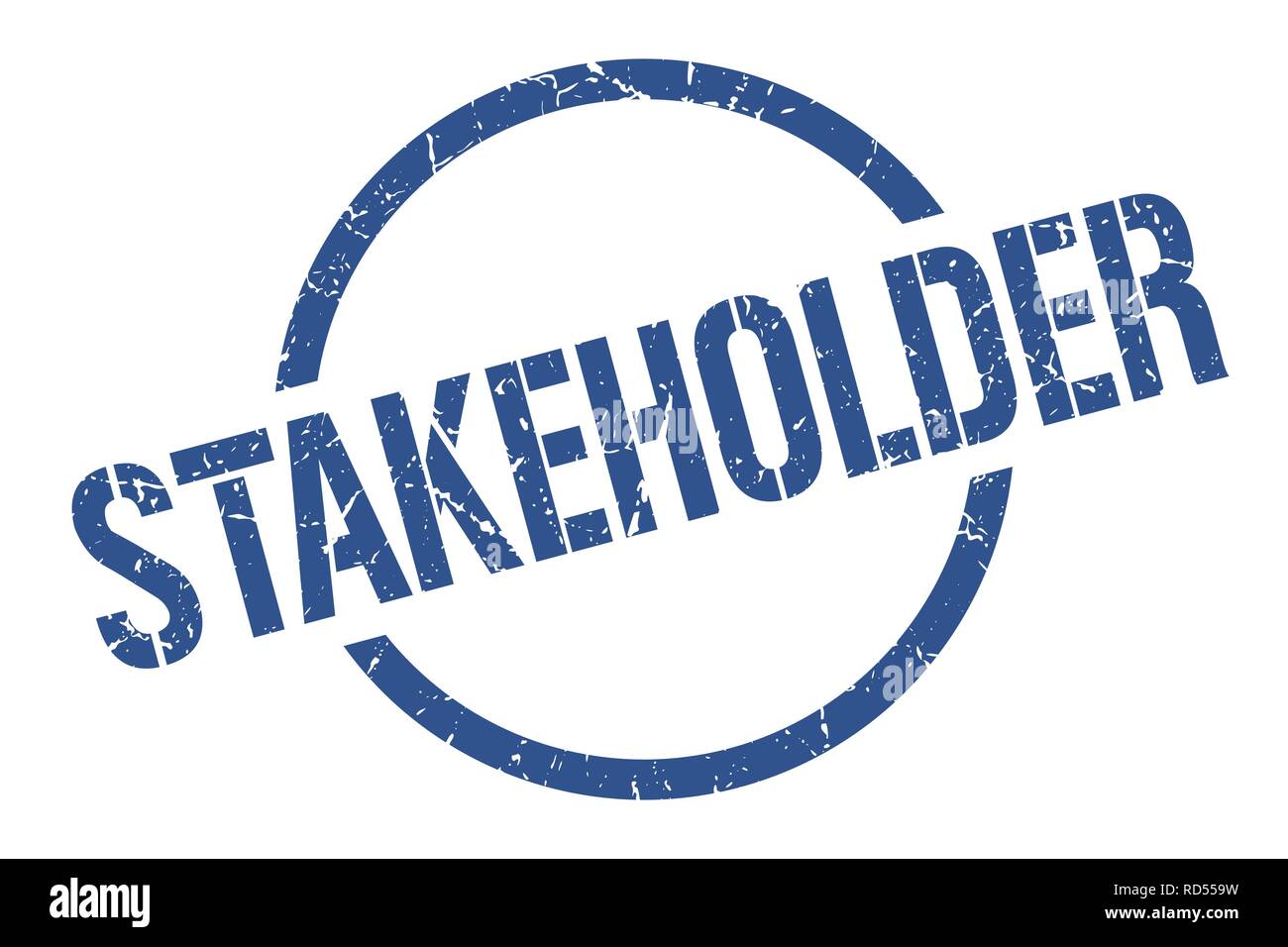 stakeholder blue round stamp Stock Vector Image & Art - Alamy