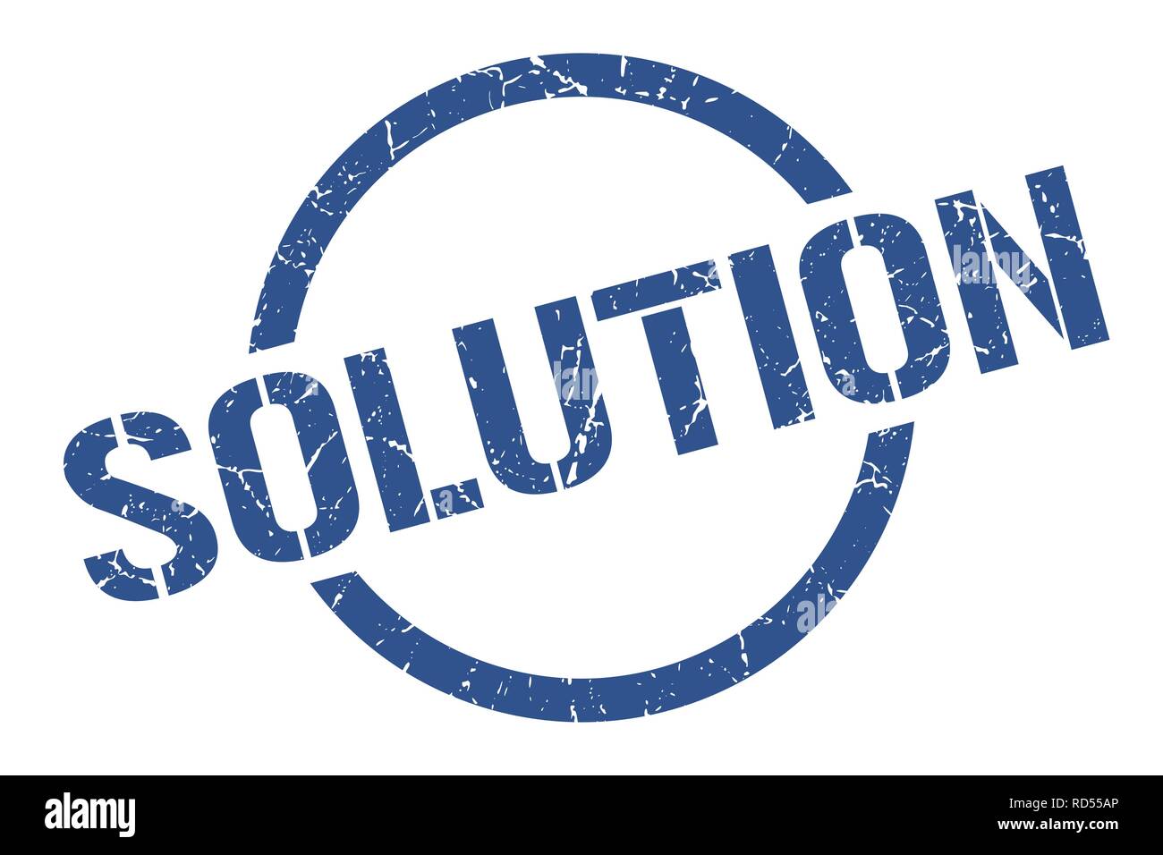 solution blue round stamp Stock Vector Image & Art - Alamy