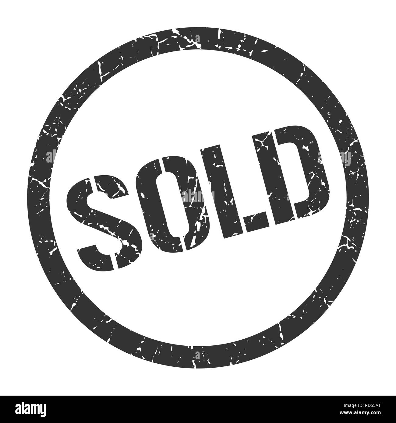 sold black round stamp Stock Vector Image & Art - Alamy