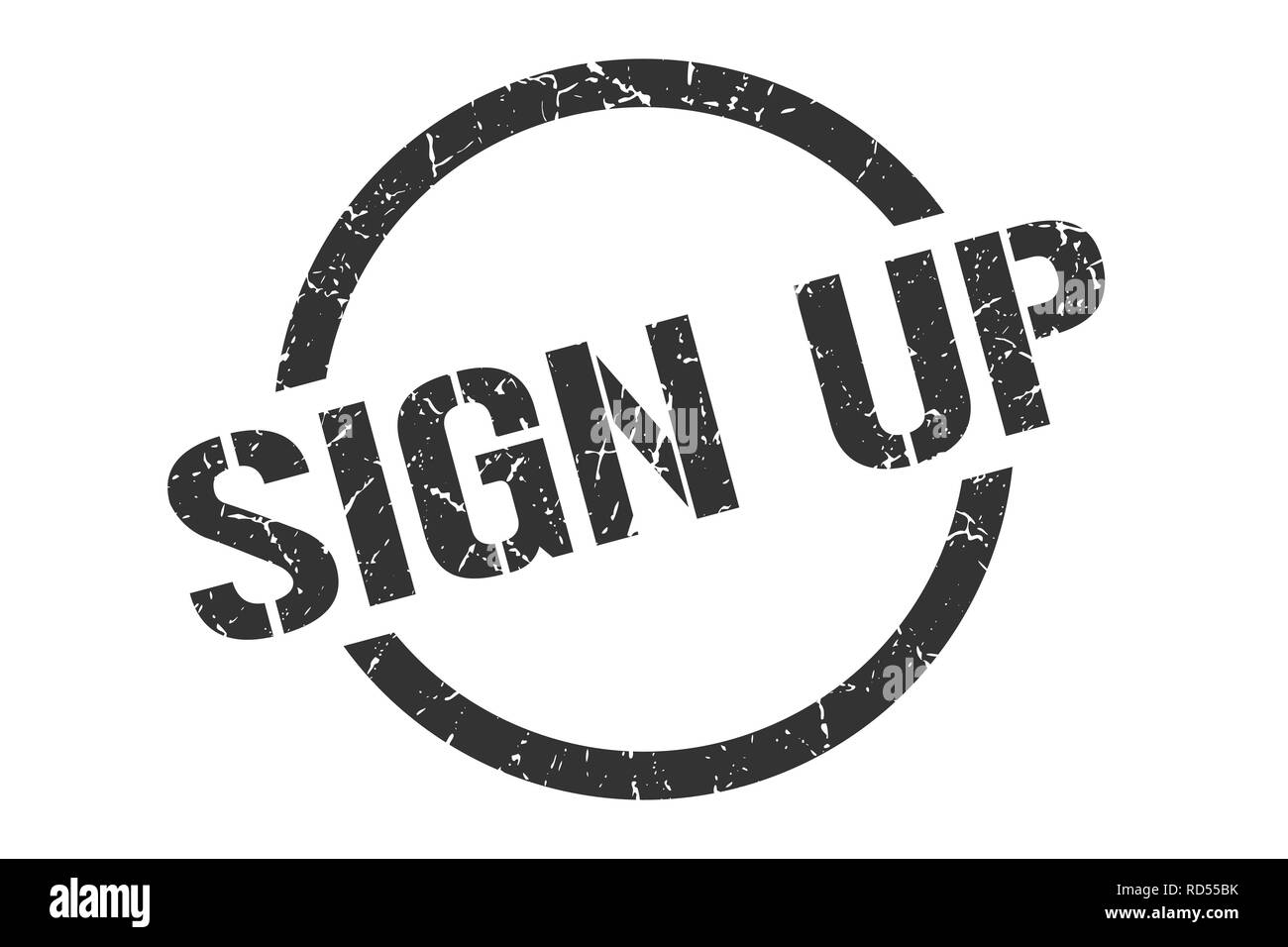 sign up black round stamp Stock Vector Image & Art - Alamy