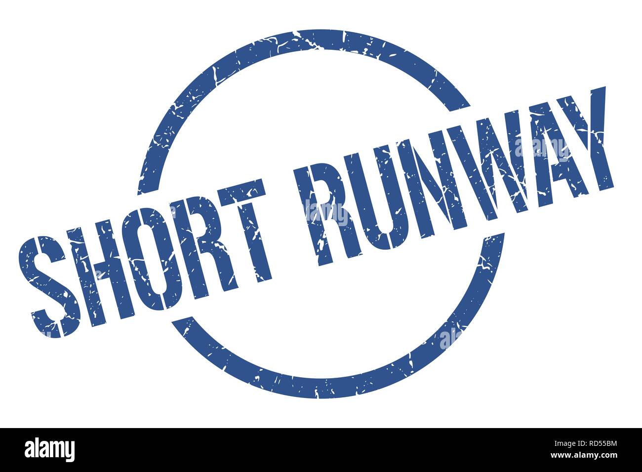 short runway blue round stamp Stock Vector Image & Art - Alamy