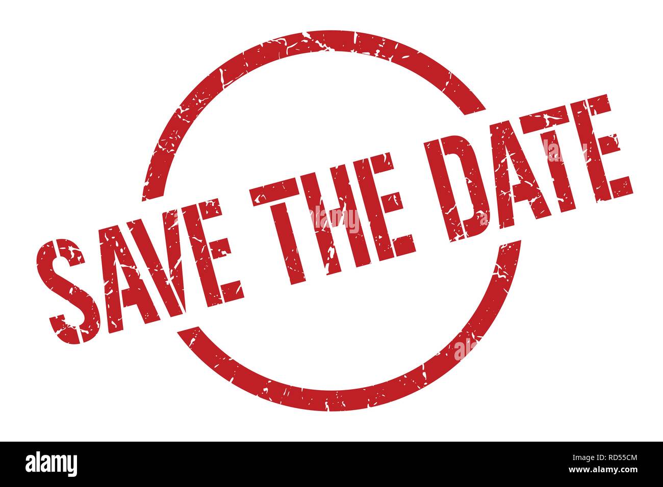 save the date red round stamp Stock Vector Image & Art - Alamy
