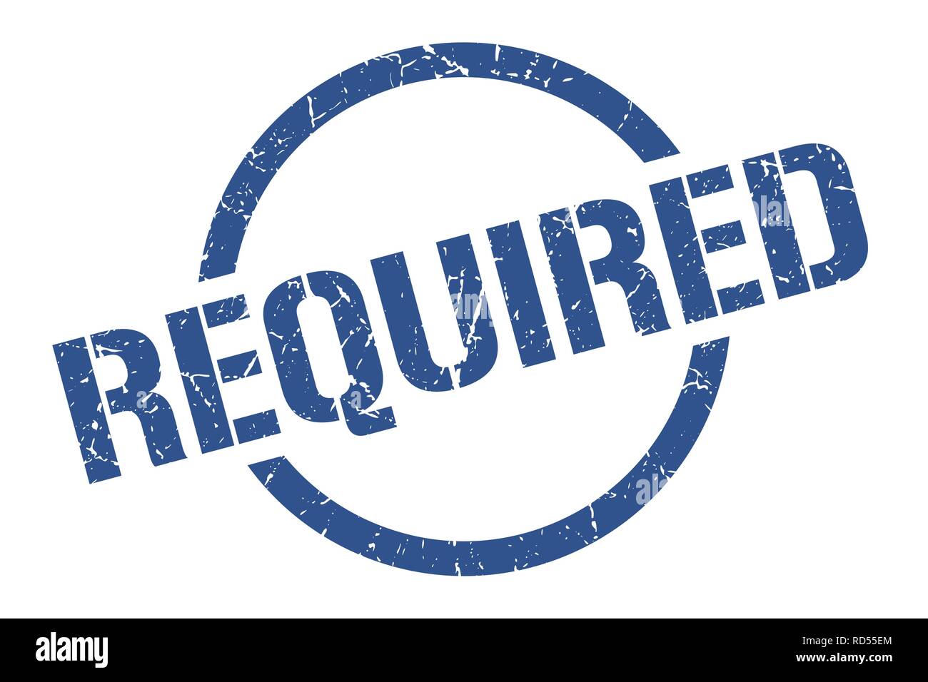 required blue round stamp Stock Vector Image & Art - Alamy