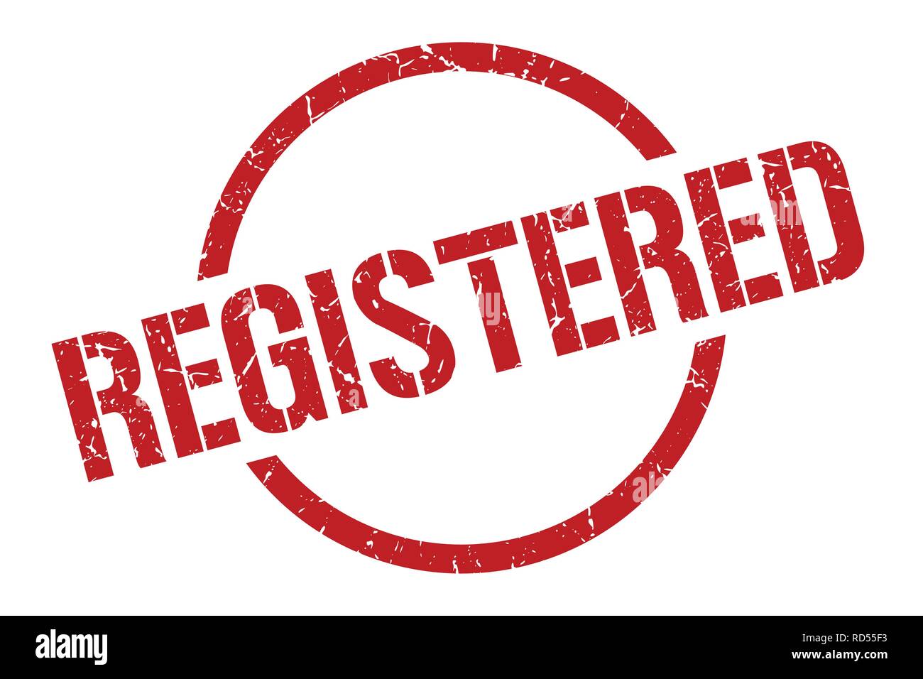 registered red round stamp Stock Vector Image & Art - Alamy