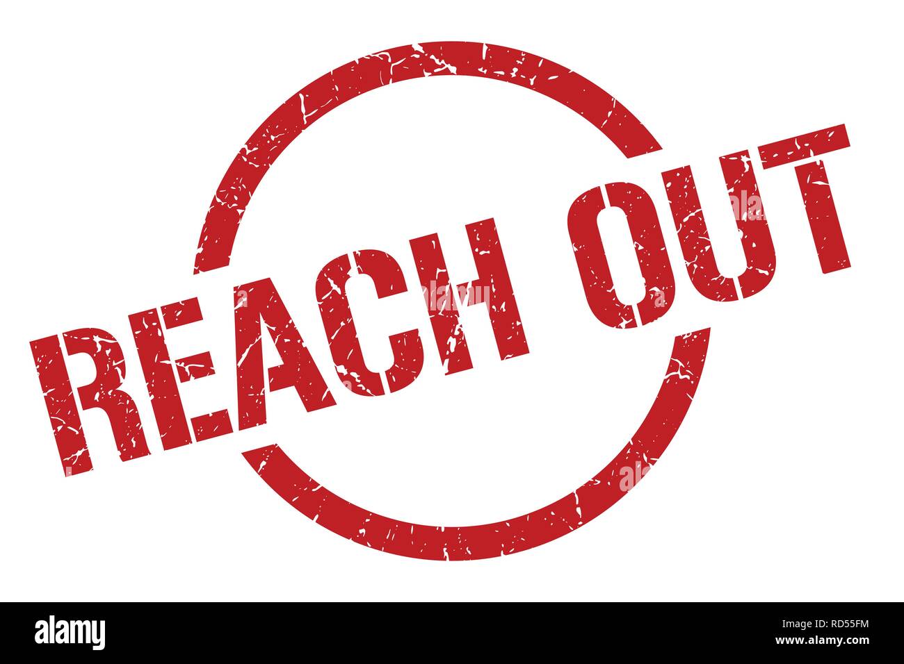 reach out red round stamp Stock Vector Image & Art - Alamy