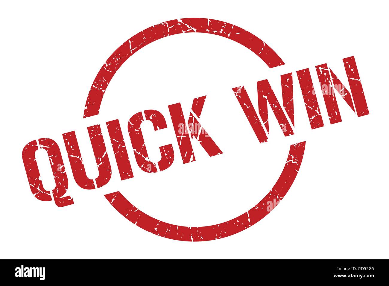 quick win red round stamp Stock Vector Image & Art - Alamy
