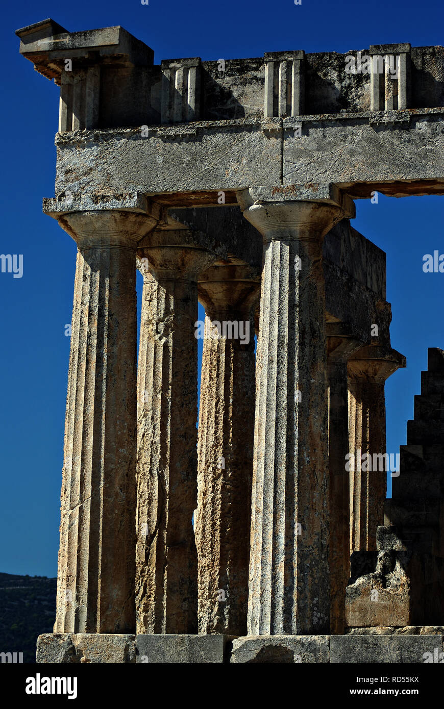 Pillar temple of aphaia hi-res stock photography and images - Alamy