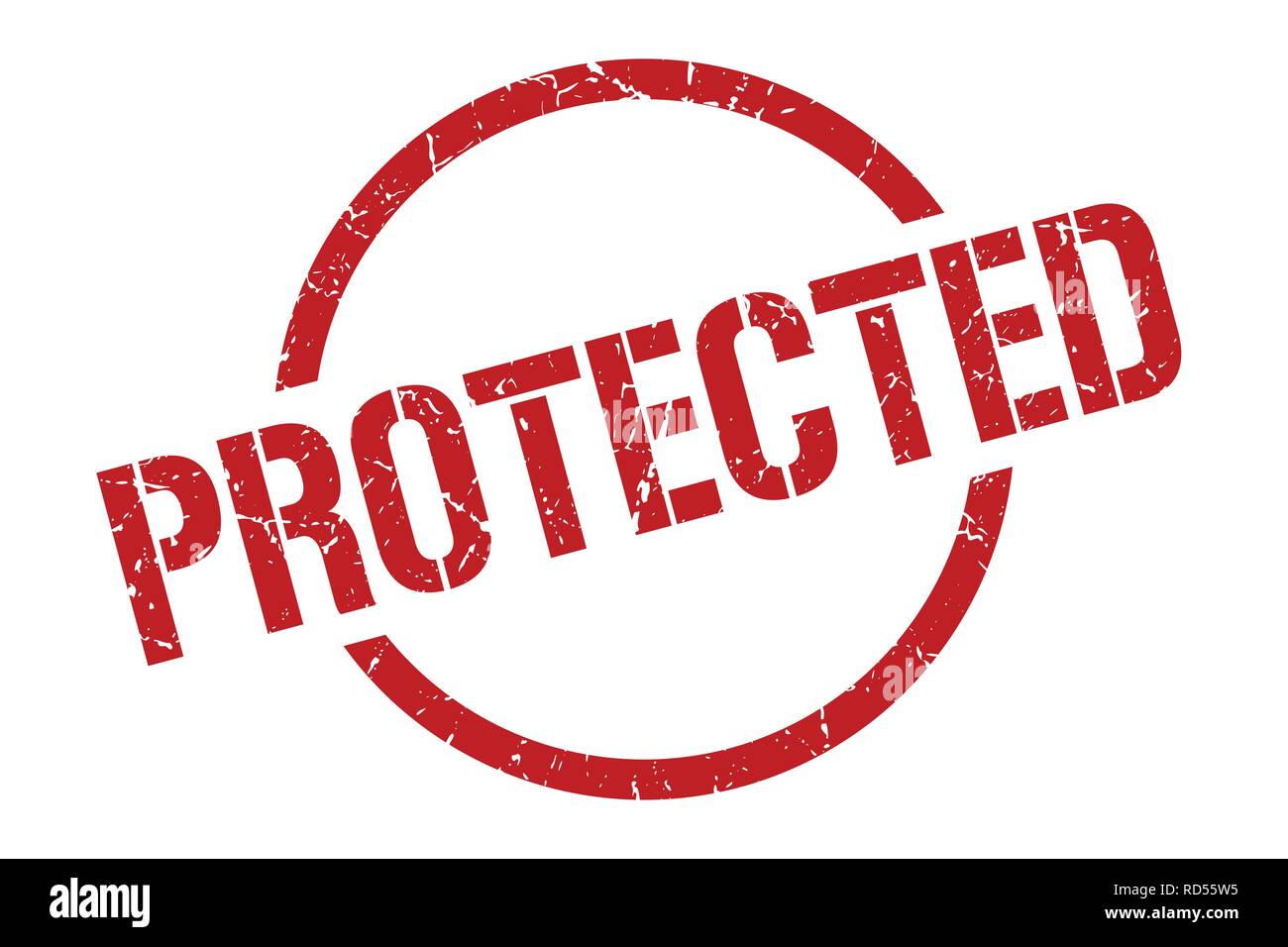 protected red round stamp Stock Vector Image & Art - Alamy