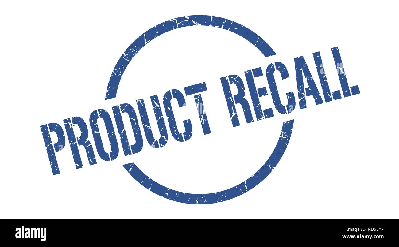 product recall blue round stamp Stock Vector Image & Art - Alamy