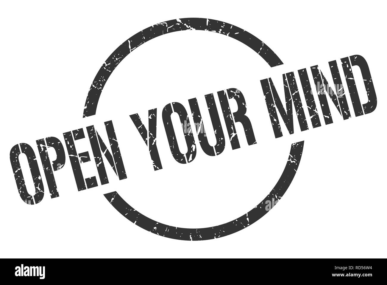 open your mind black round stamp Stock Vector Image & Art - Alamy