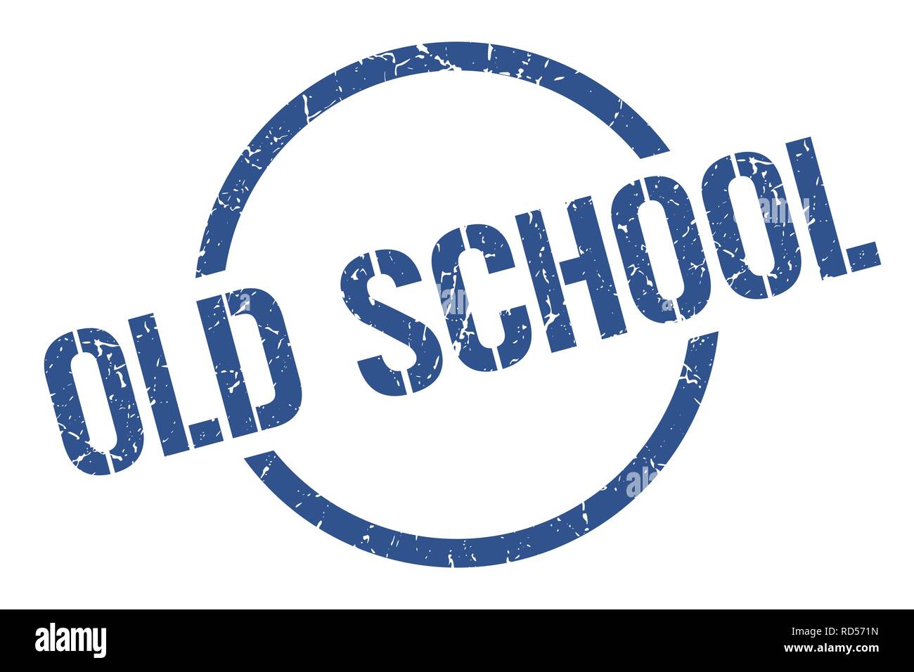 old school blue round stamp Stock Vector Image & Art - Alamy