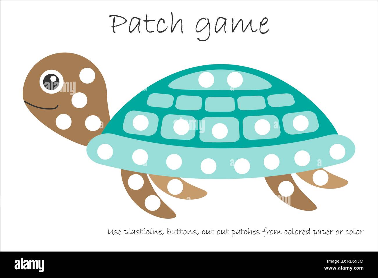 Education Patch game turtle for children to develop motor skills, use ...
