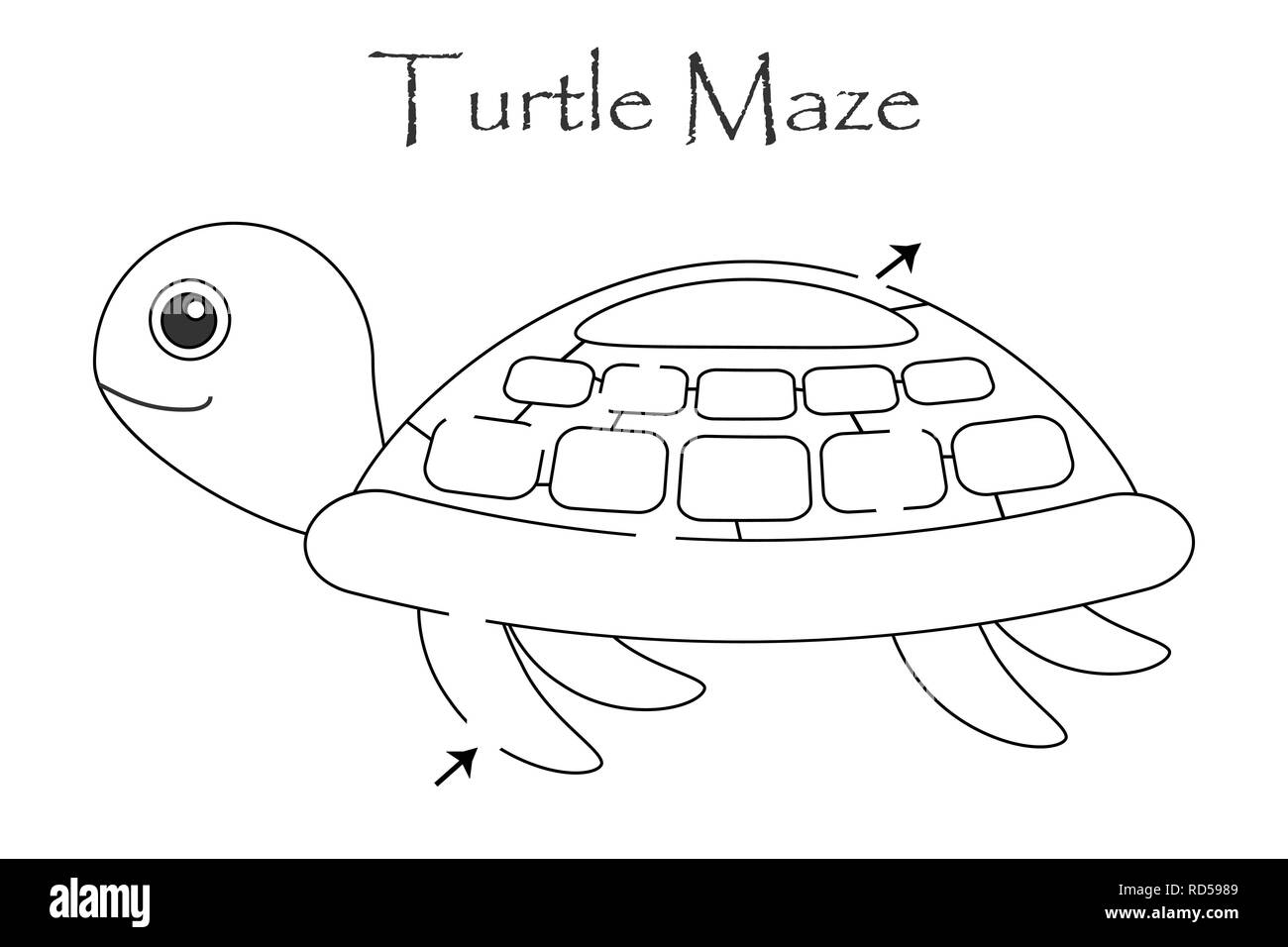 Labyrinth game, find a way out of the maze, middle level for toddlers ...