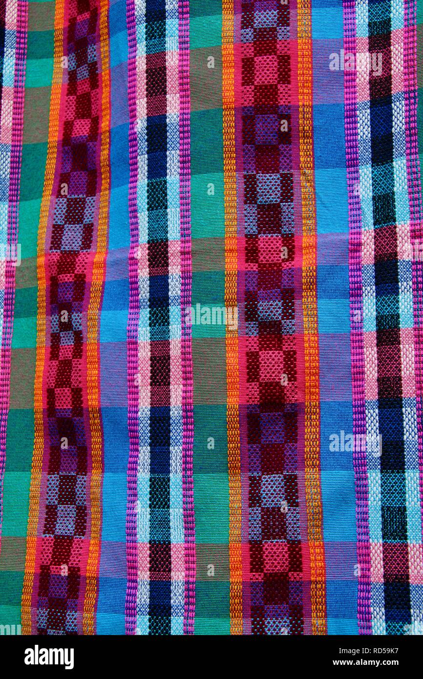Traditional hand made colourful fabric in Belize Stock Photo - Alamy