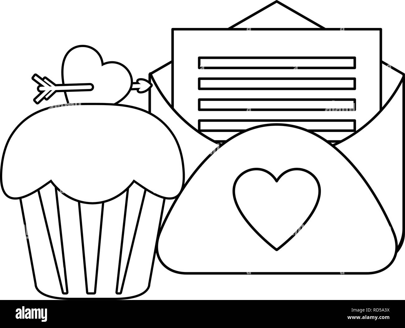 Romantic postage stamp vector set for valentines day card hi-res stock ...