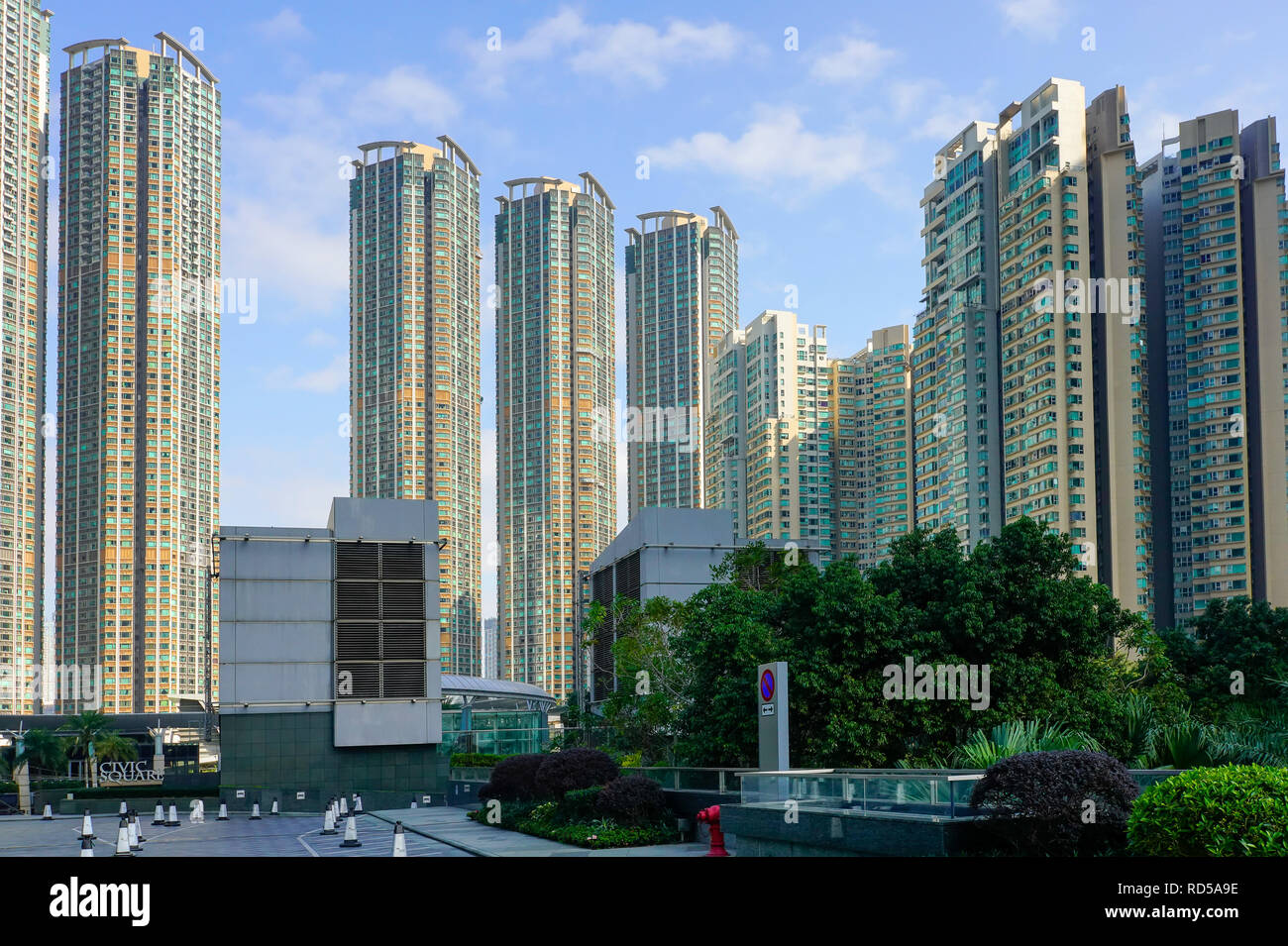 View of Civic Square and Elements Mall, West Kowloon, Hong Kong, China ...