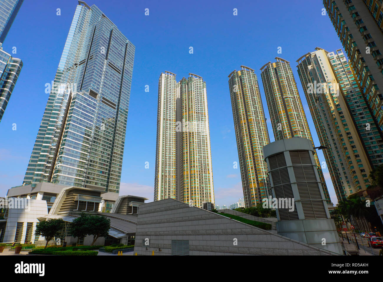 View of Civic Square and Elements Mall, West Kowloon, Hong Kong, China ...