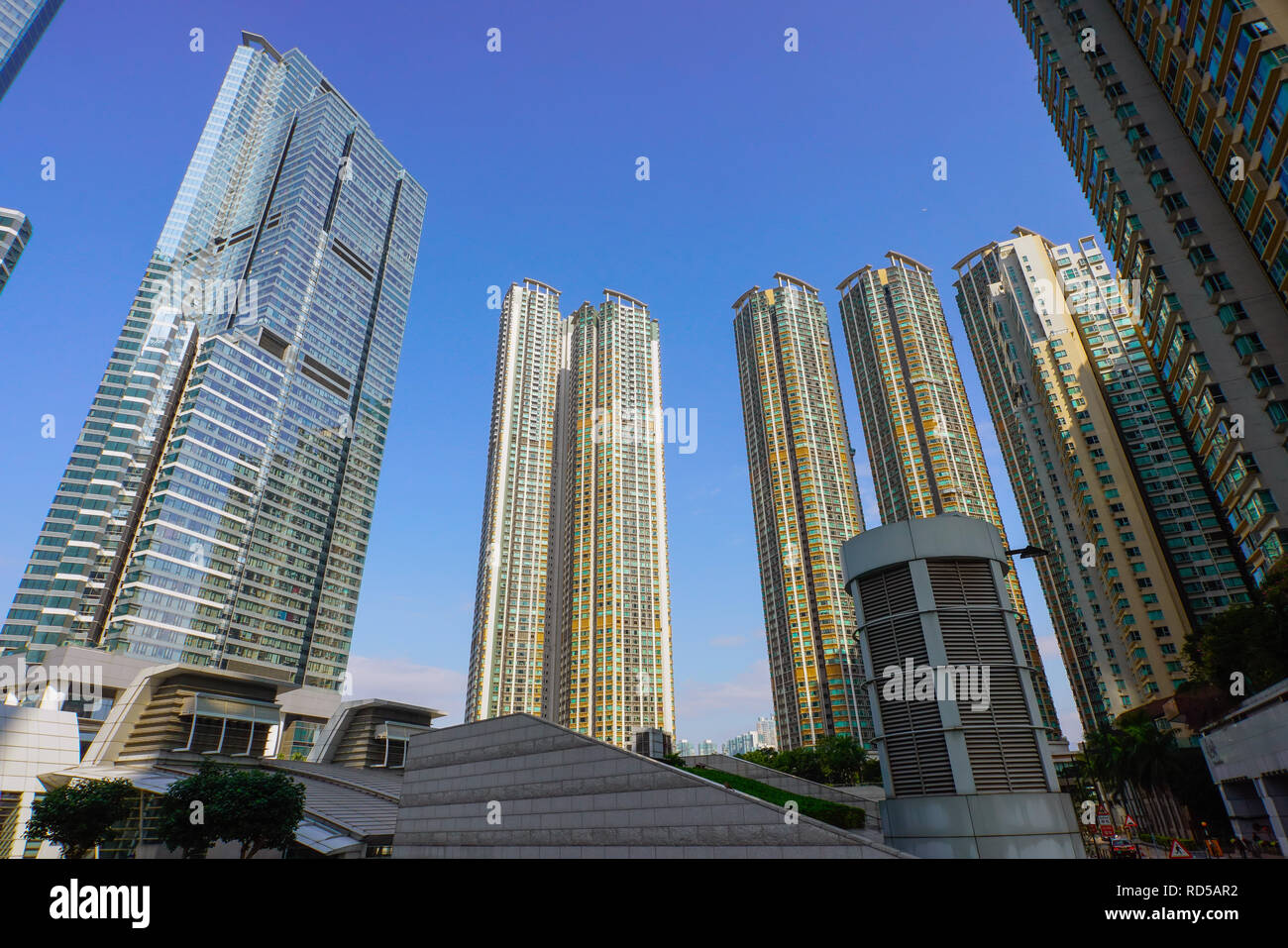 View of Civic Square and Elements Mall, West Kowloon, Hong Kong, China ...