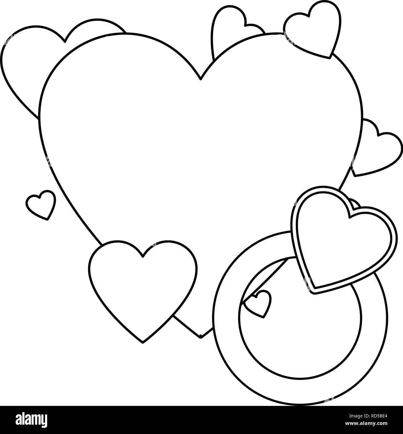 Valentine Love Heart Outline Outline Heart Made From Small Hearts