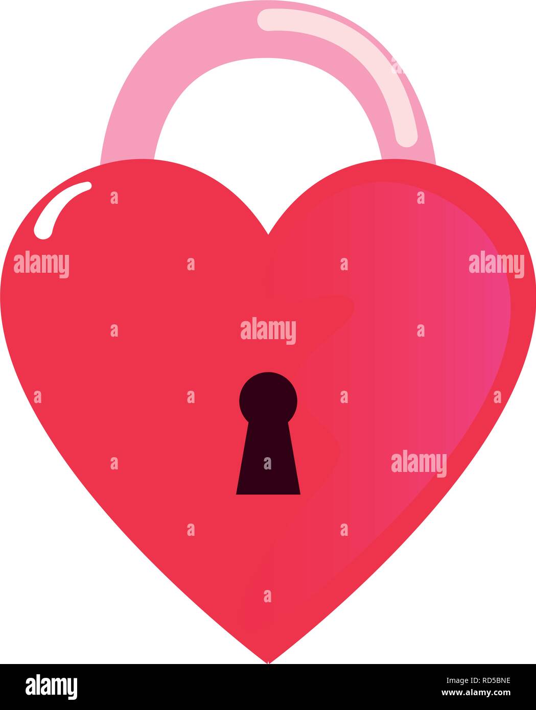padlock love happy valentines day vector illustration Stock Vector ...