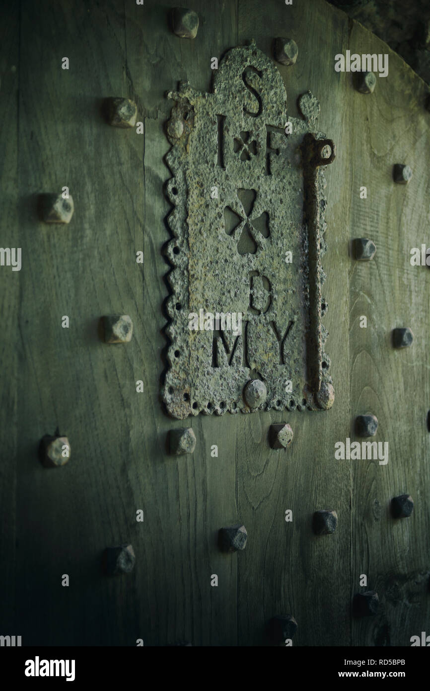 Craigievar Castle (pinkish harled facade). Excellent example of the ...