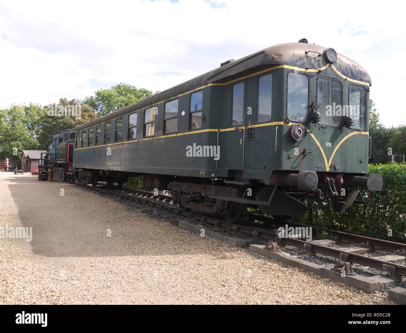 European diesel car on display in the yard at Wansford on the NVR Stock ...