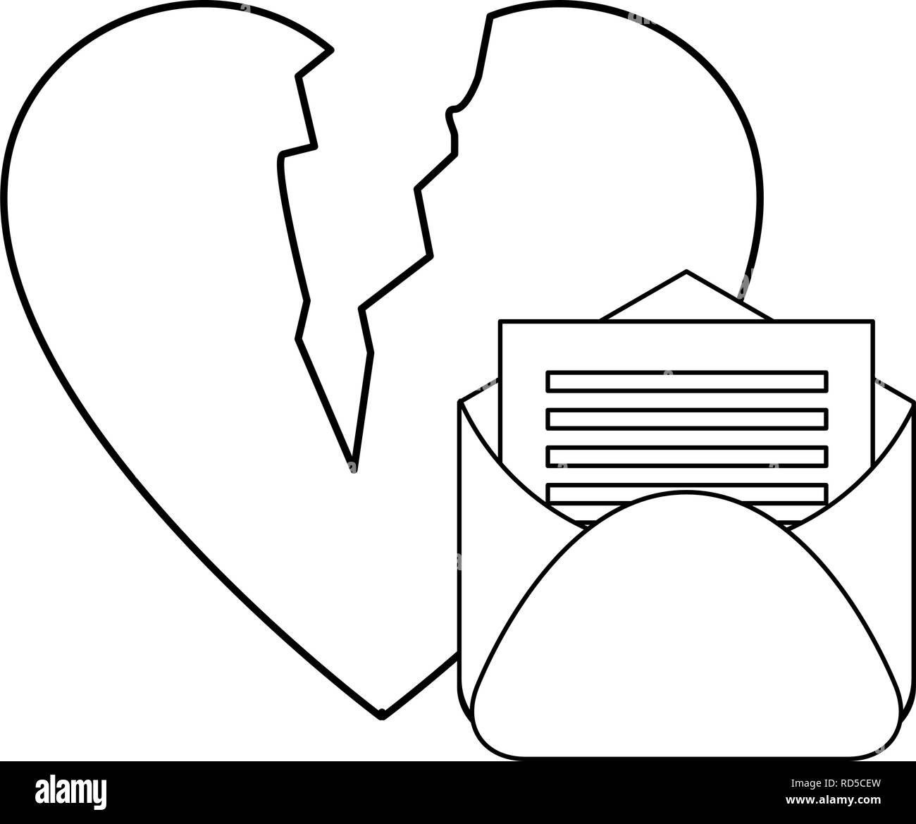 Broken email Cut Out Stock Images & Pictures - Alamy