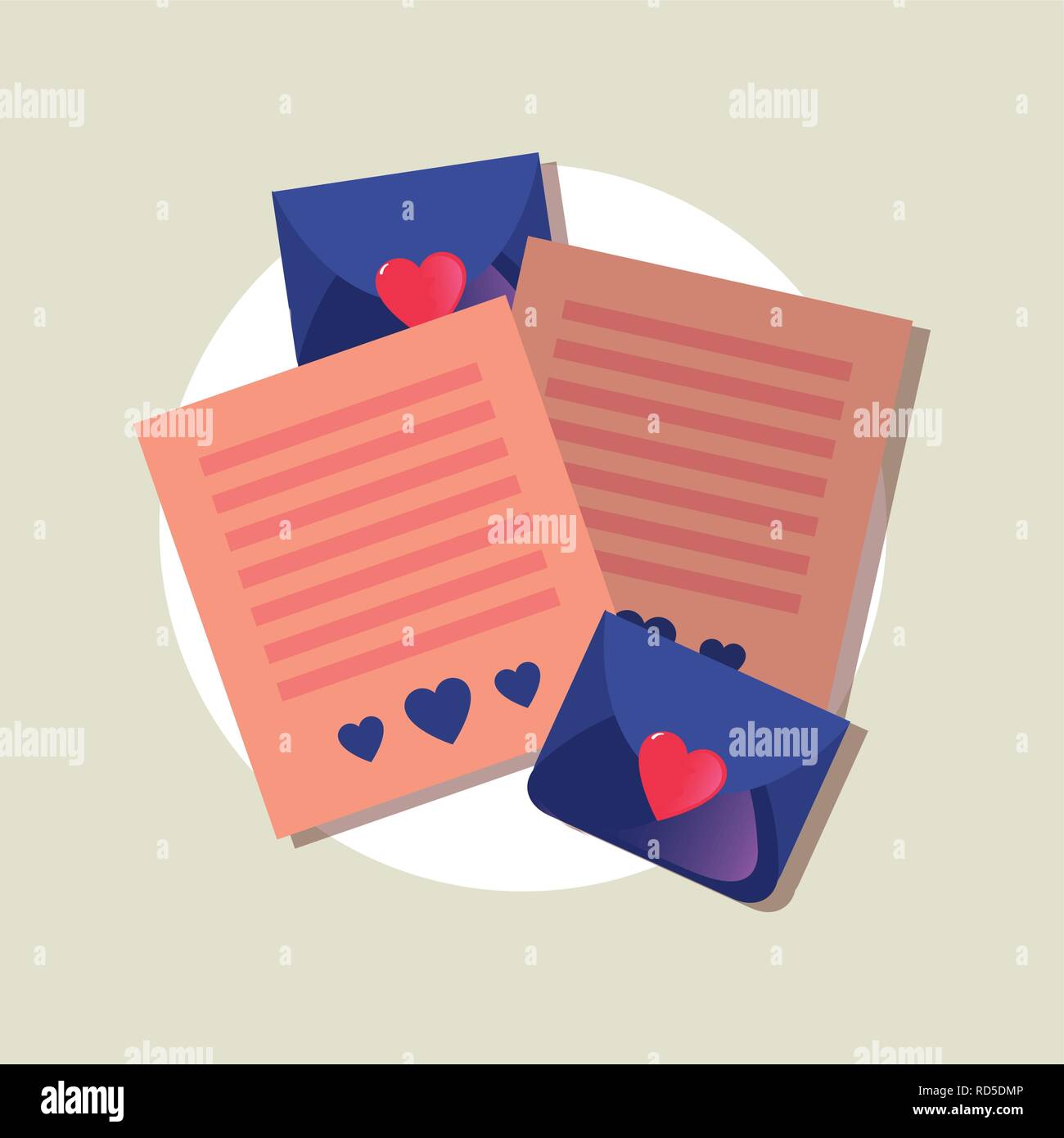 mail letter paper love happy valentines day vector illustration Stock ...