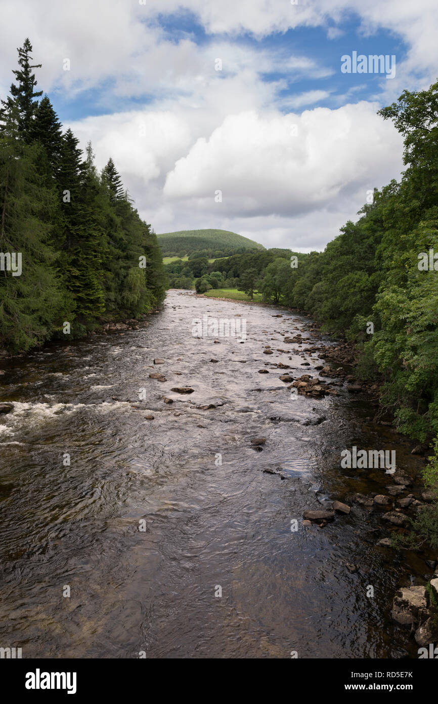 Dee river. Balmoral castle complex. Aberdeenshire. Scotland Stock Photo ...