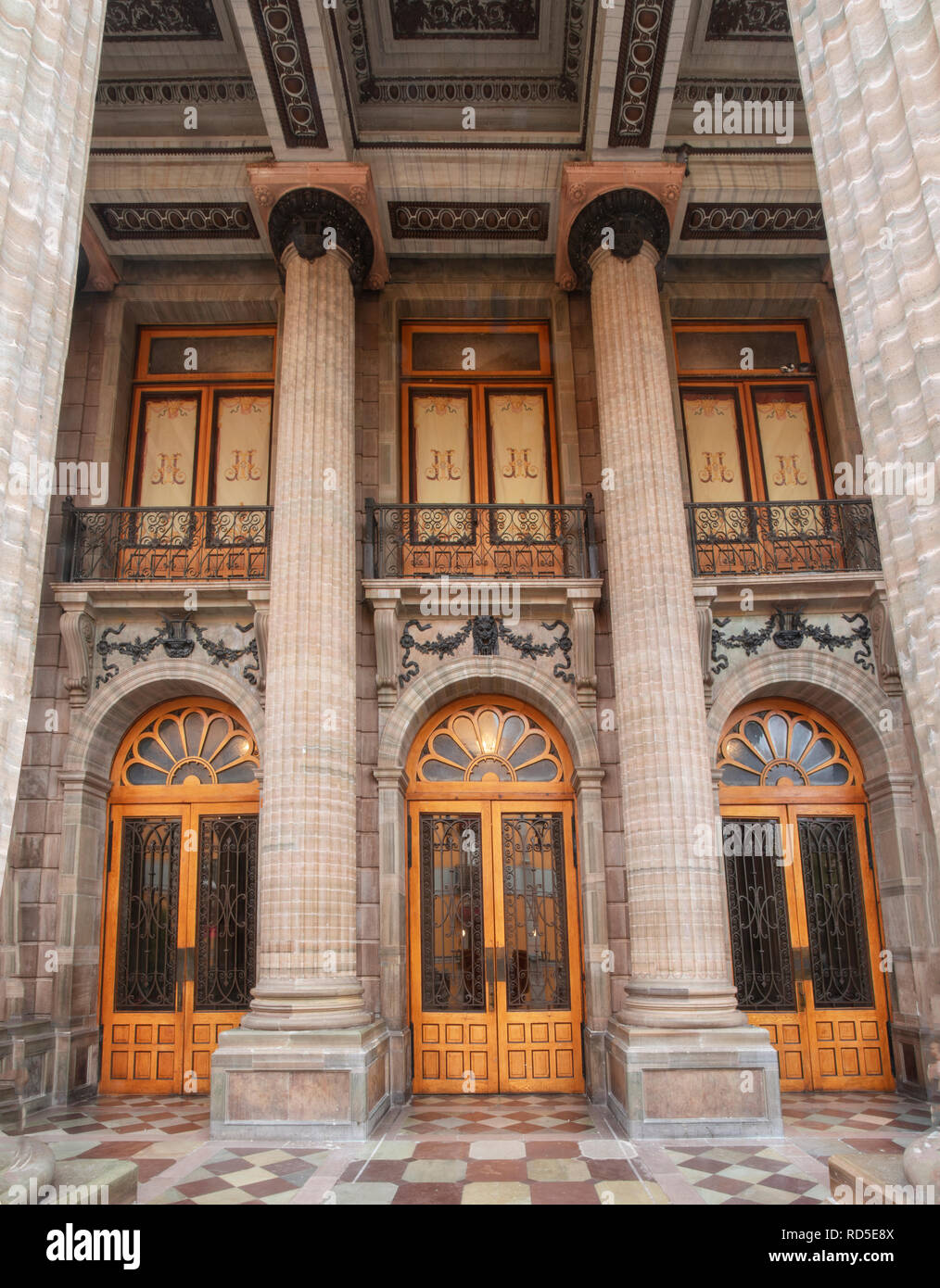 Entrance to theater teatro juarez, guanajuato, mexico Stock Photo - Alamy