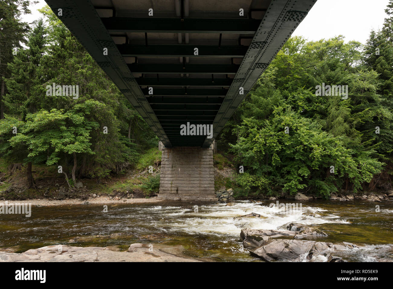 Dee river. Balmoral castle complex. Aberdeenshire. Scotland Stock Photo ...