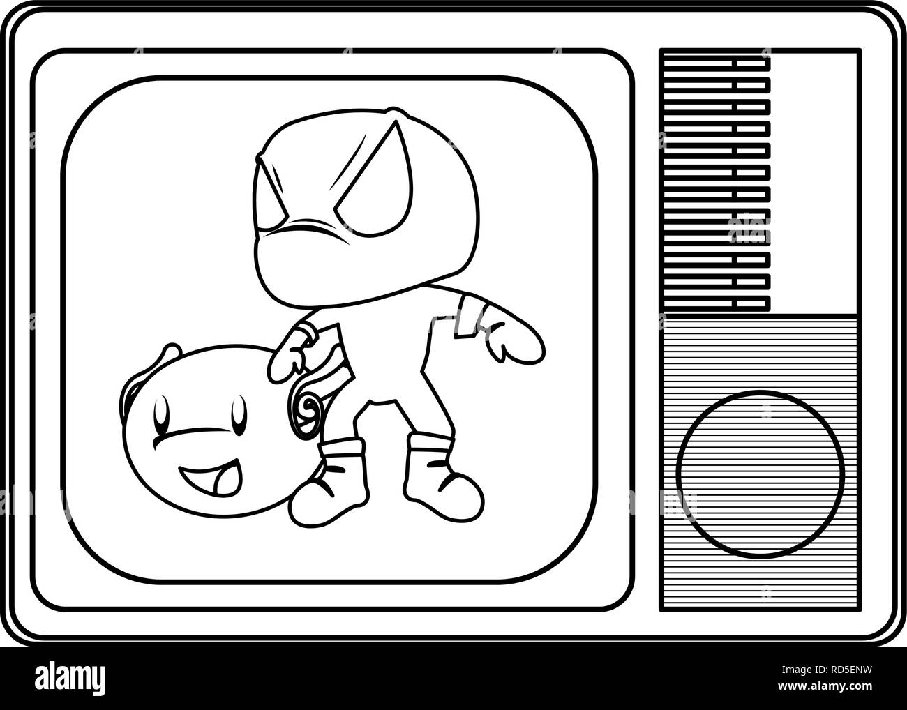 Monster computer screen Black and White Stock Photos & Images - Alamy