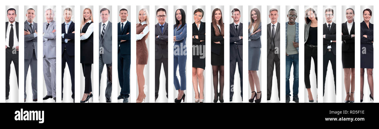 panoramic collage of groups of successful employees Stock Photo - Alamy