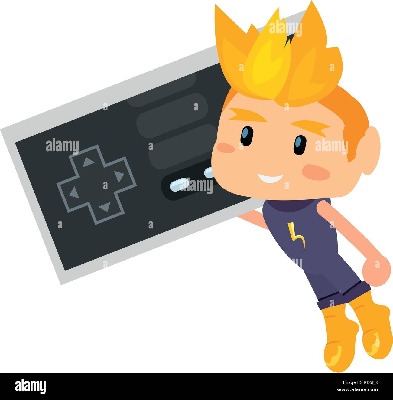 video games boy avatar with controller vector illustration Stock Vector ...