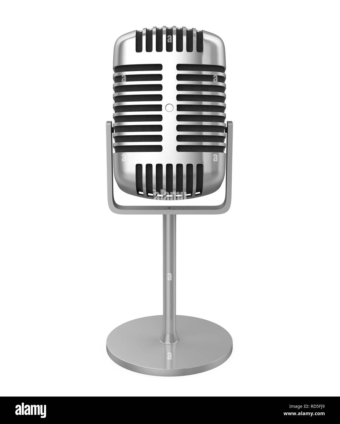 Vintage Microphone Isolated Stock Photo - Alamy