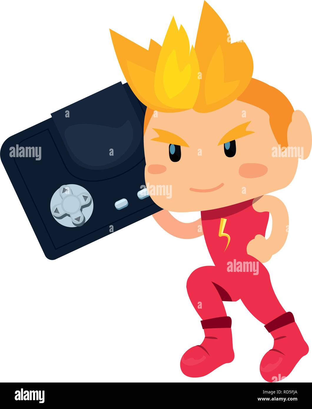 video games boy avatar with control vector illustration Stock Vector ...