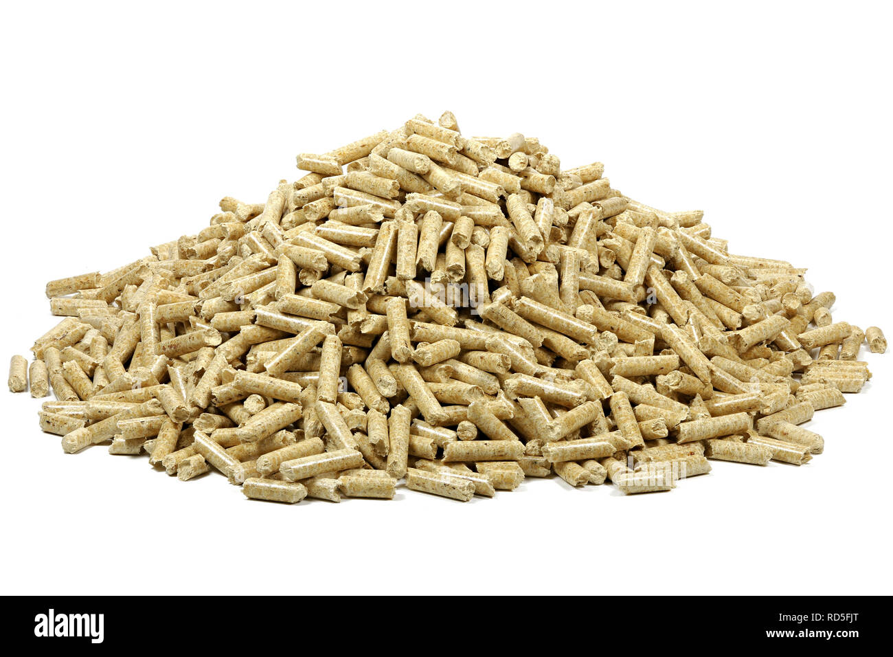 wood pellets isolated on white background Stock Photo - Alamy