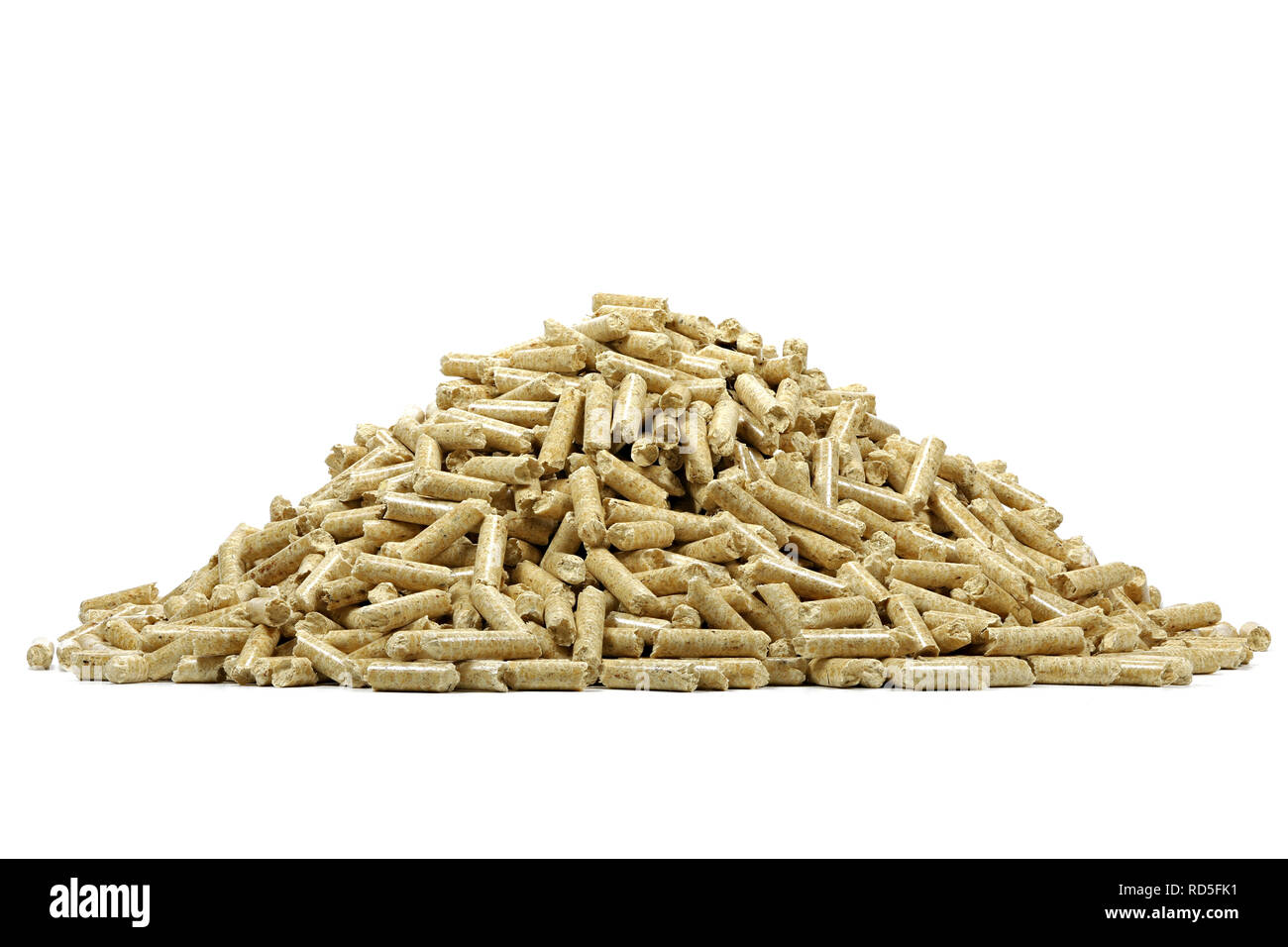 wood pellets isolated on white background Stock Photo - Alamy