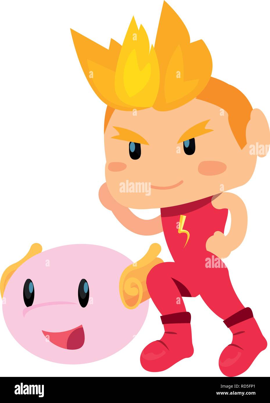 video game boy and cute kawaii vector illustration Stock Vector Image ...
