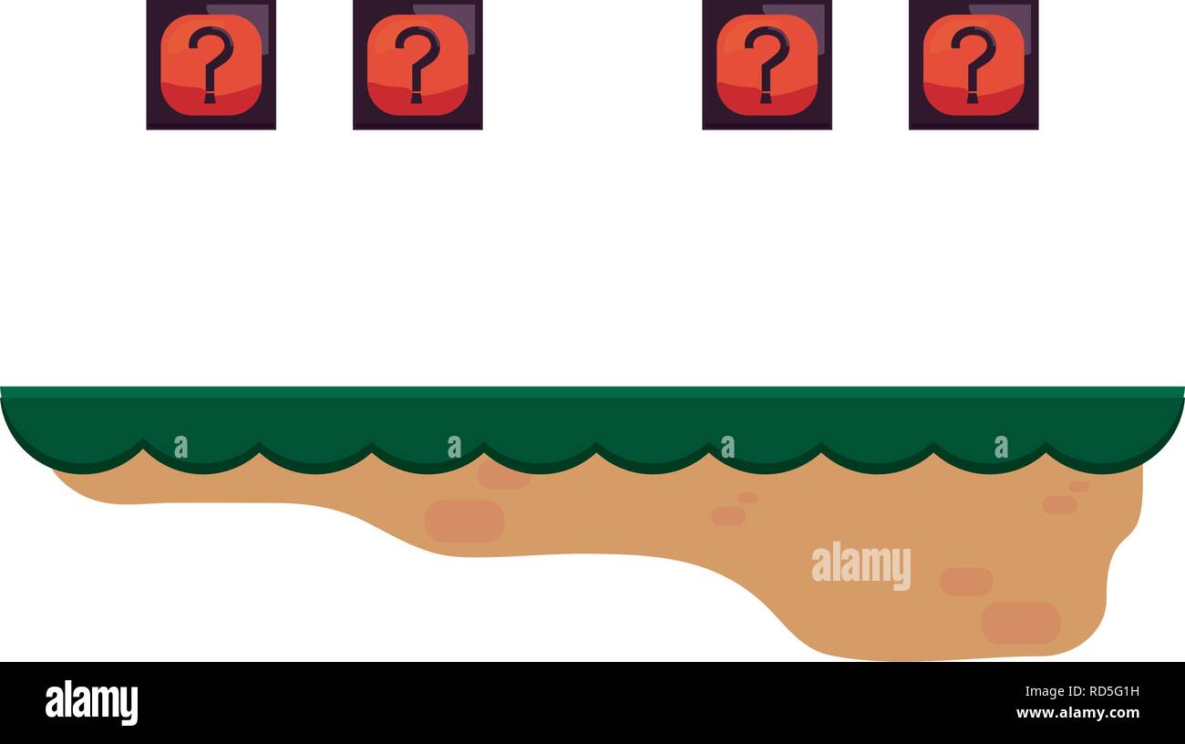 video game level bricks block vector illustration Stock Vector Image ...