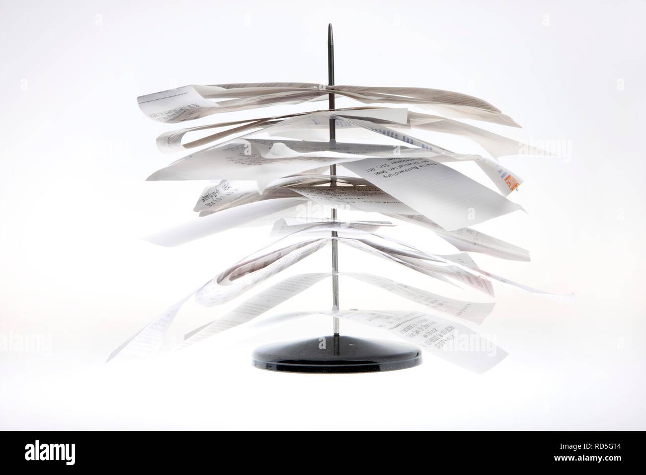 Spike file, note spike, steel needle with receipts and vouchers Stock ...