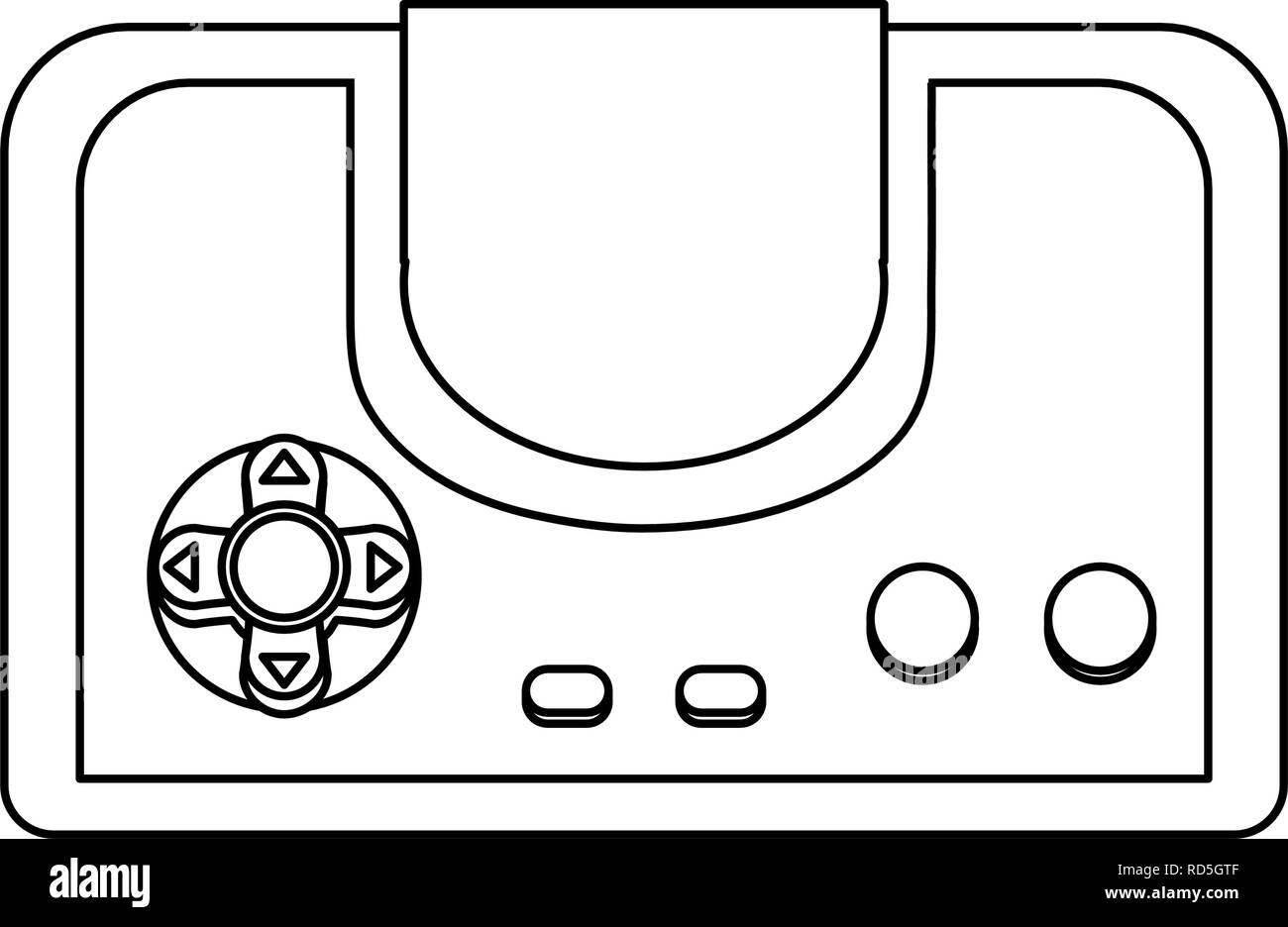 video game console play start vector illustration Stock Vector Image ...