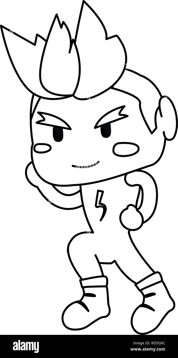 video game cute boy character vector illustration Stock Vector Image ...