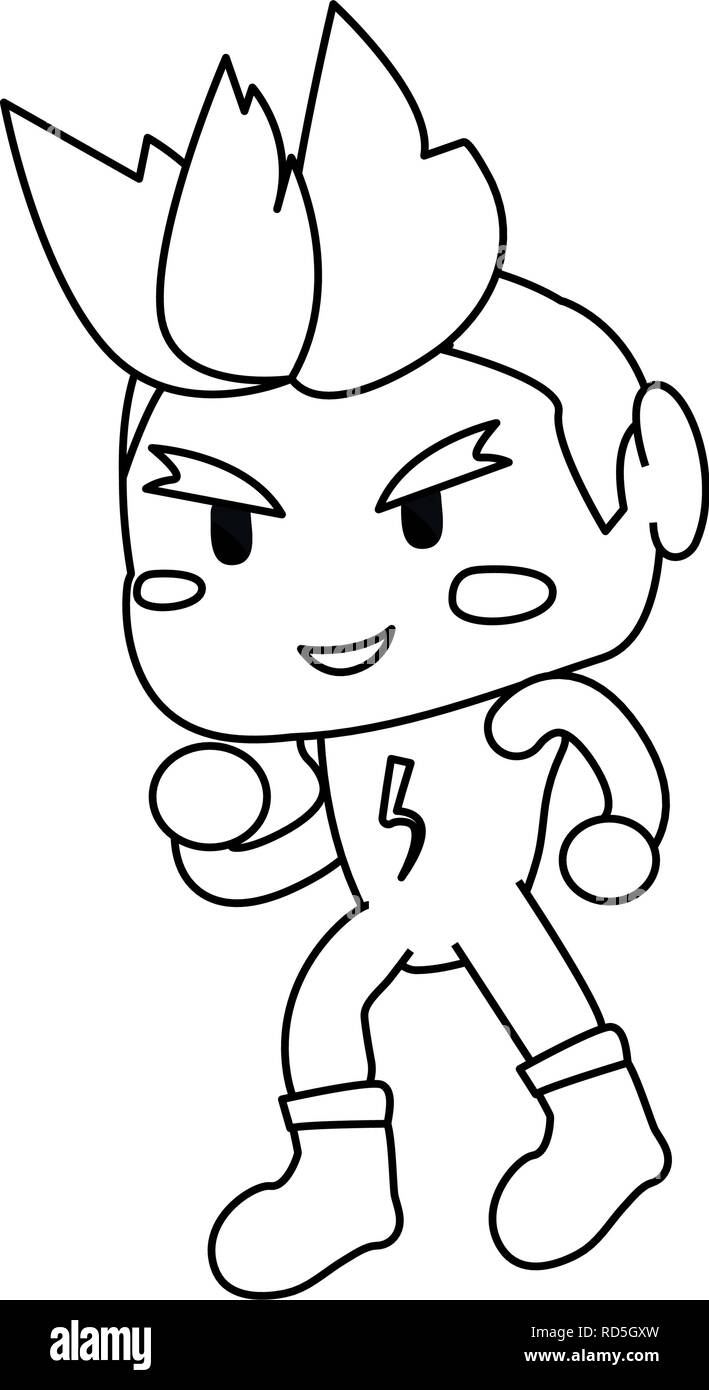 video game cute boy character vector illustration Stock Vector Image ...