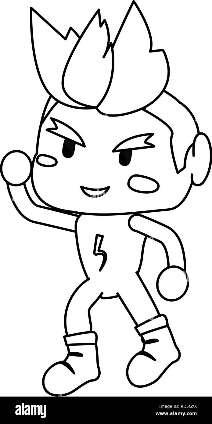 video game cute boy character vector illustration Stock Vector Image ...