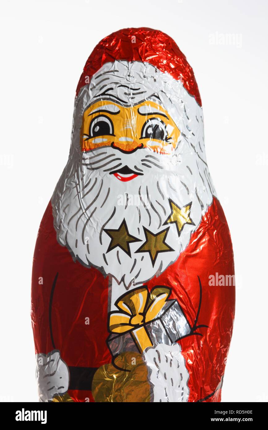 Chocolate Santa Claus, Father Christmas Stock Photo - Alamy