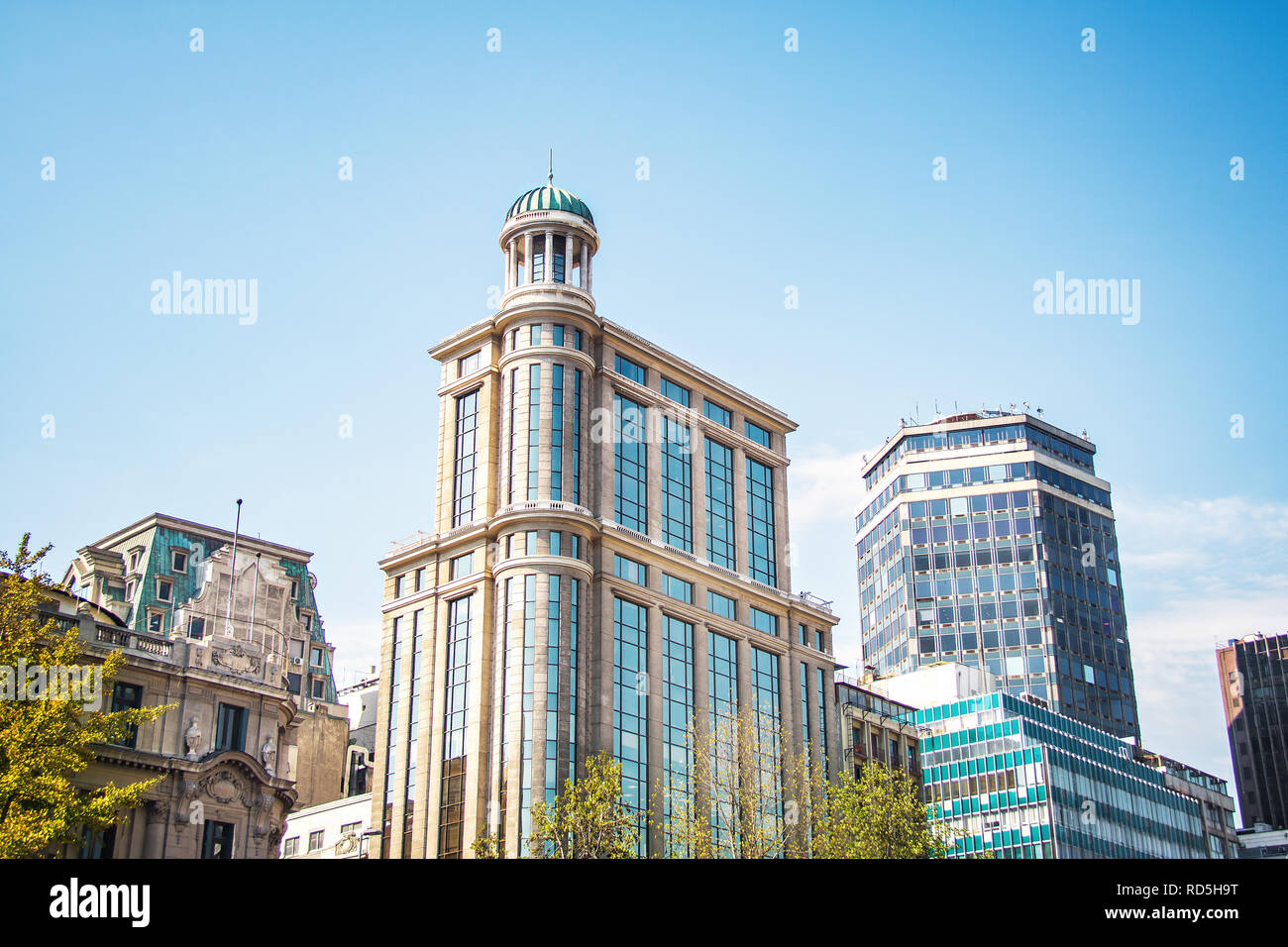 Modern buildings in downtown Santiago - Santiago, Chile Stock Photo - Alamy