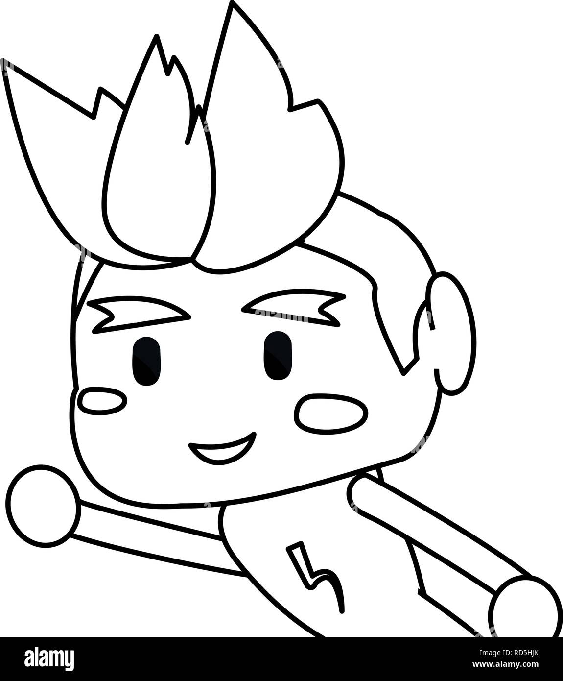 cute boy avatar smiling video game vector illustration Stock Vector ...