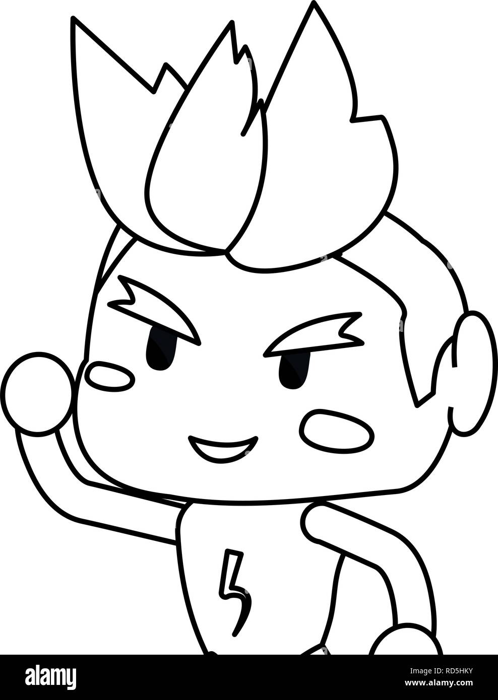 cute boy avatar smiling video game vector illustration Stock Vector ...