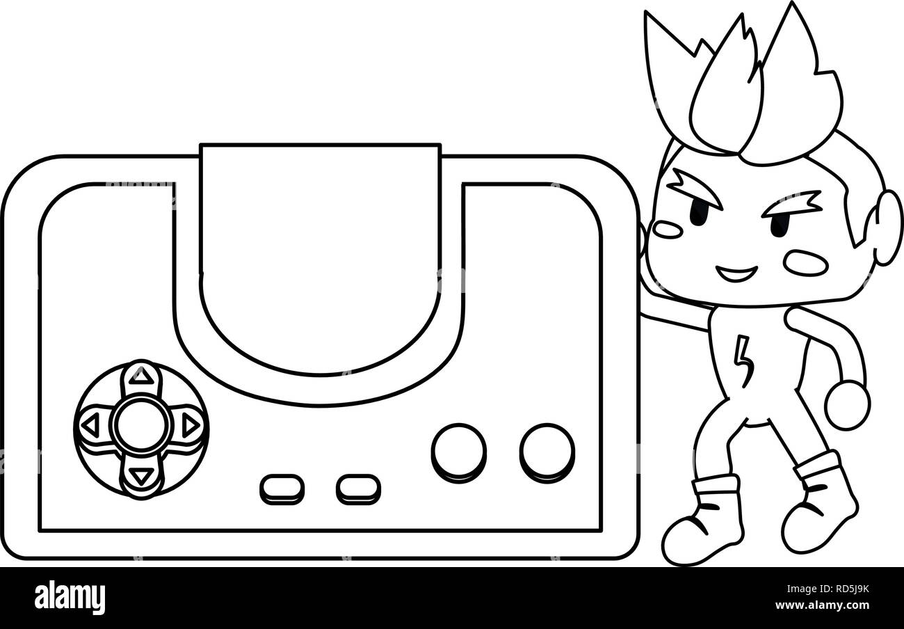 video games boy avatar and controller vector illustration Stock Vector ...